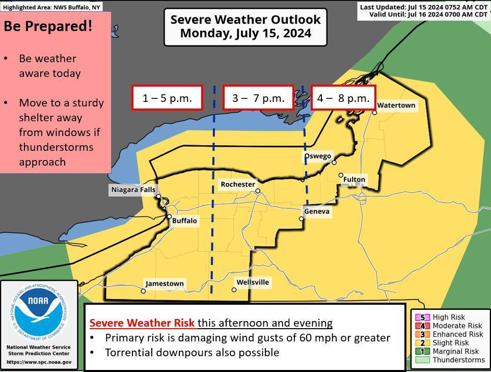 All of WNY Under Slight Severe Weather Threat Today | Chautauqua Today