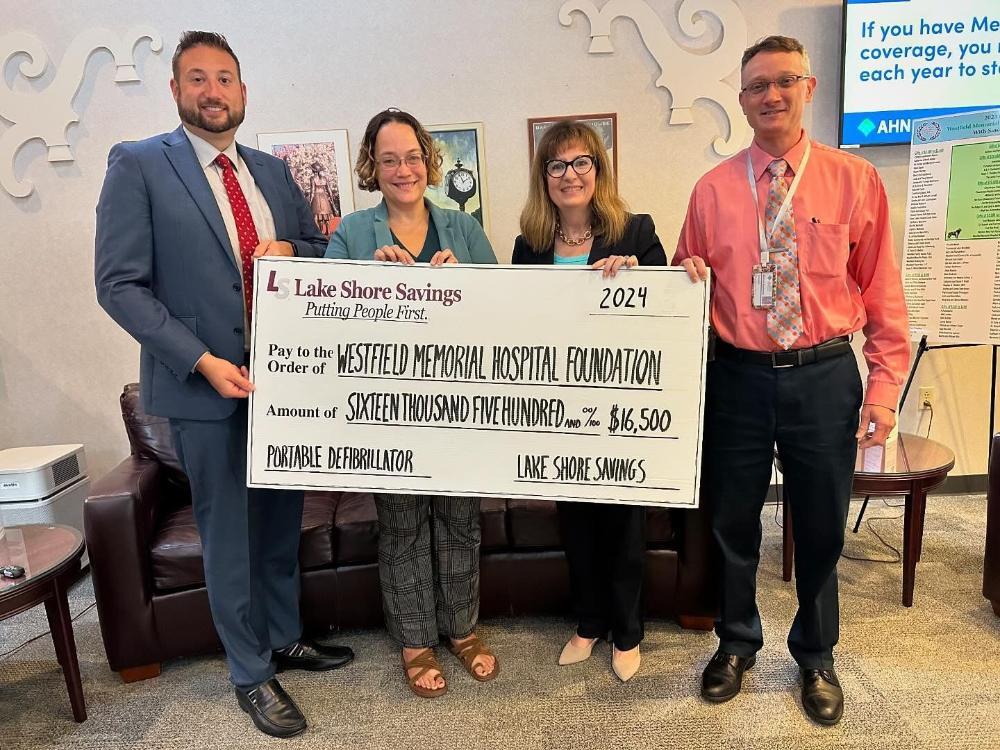Westfield Memorial Hospital Gets Donation from Local Bank Towards New ...