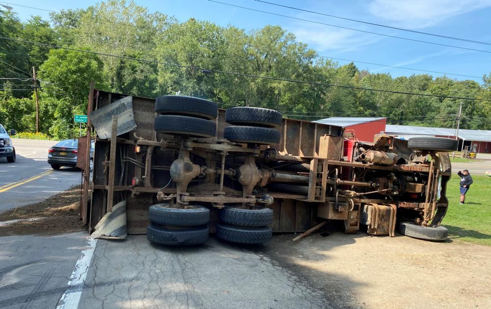 One Injured in Dump Truck Rollover on Route 83 | Chautauqua Today